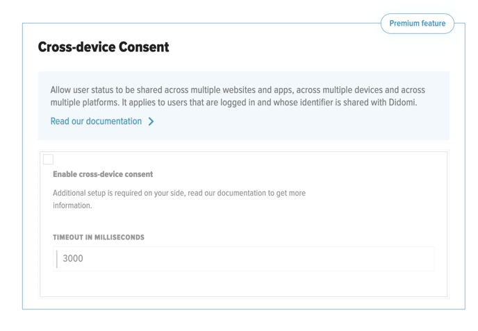 How to enable Cross device from Didomi Console?